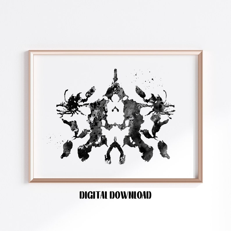 Rorschach Inkblot Test Card 10 Psychological Test Psychology | Etsy