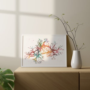 Neuron Cells Neurology Art Abstract Nerve Synapse Poster Science ...