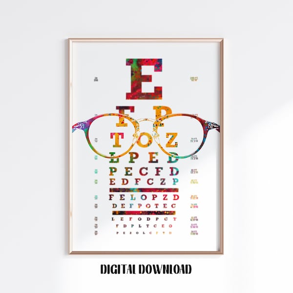 Eye Chart Print - Etsy