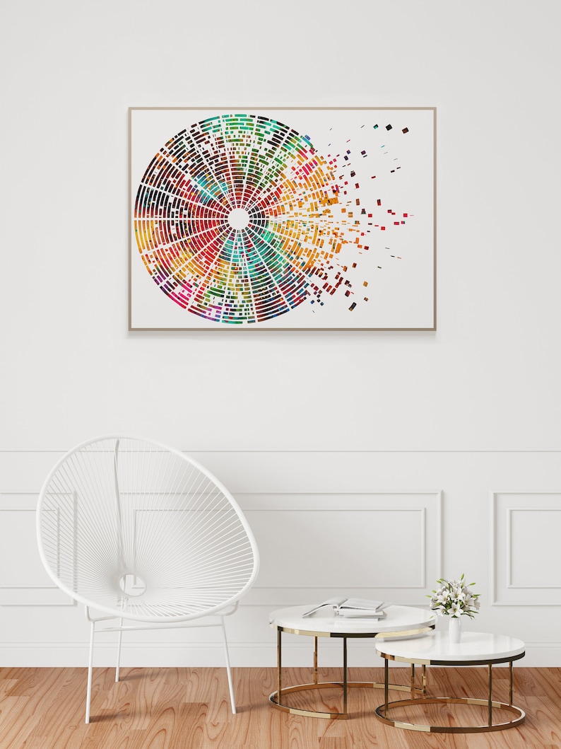 DNA Genome Sequence Poster Medical Science Watercolor Digital - Etsy