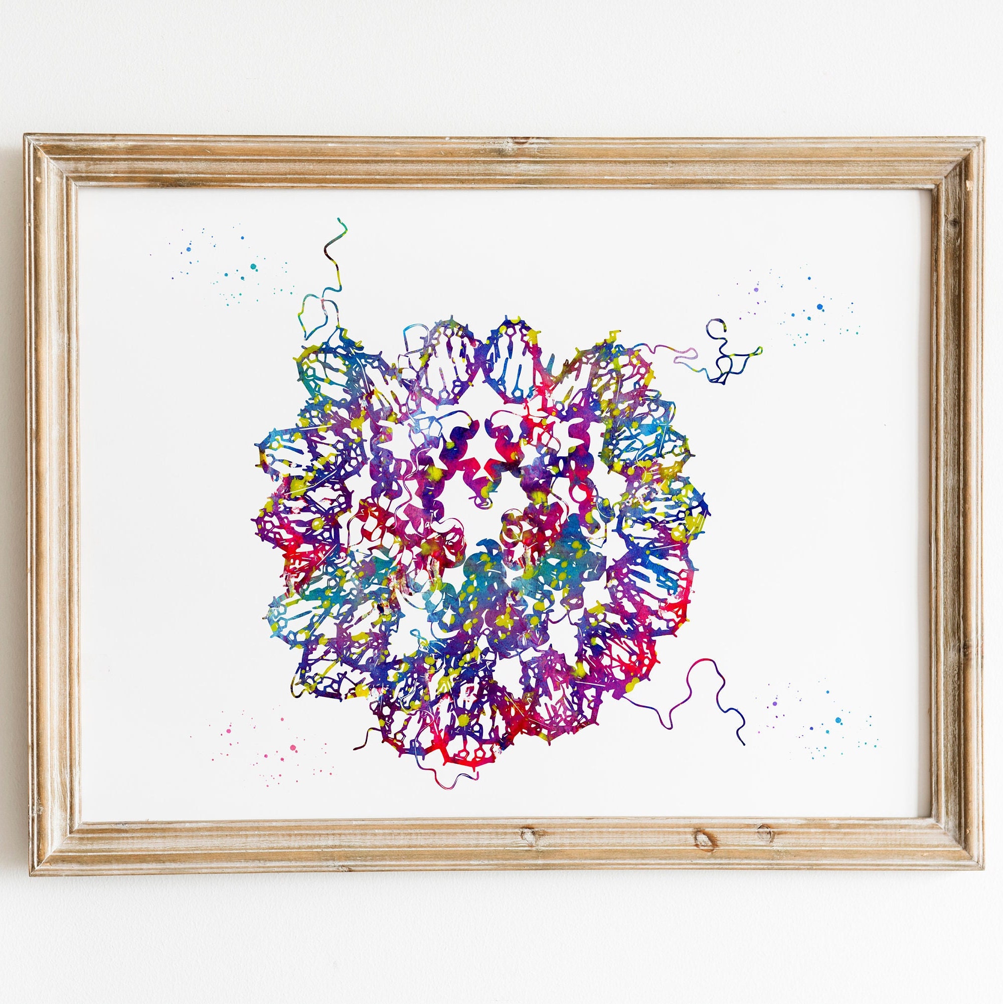DNA Crystal Structure Poster Medical Science Watercolor - Etsy