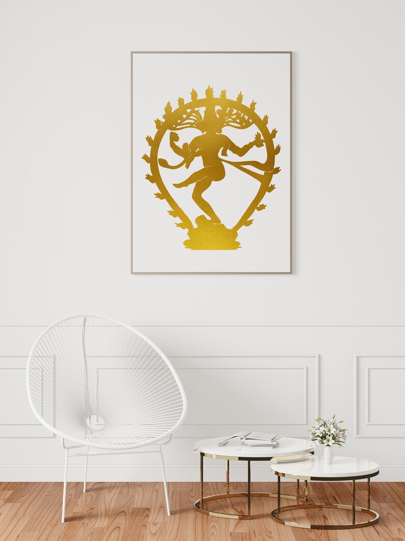 Nataraja Shiva the Lord of Dance Lord Shiva Golden Art Digital - Etsy