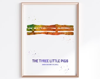 Three Little Pigs Poster - Etsy