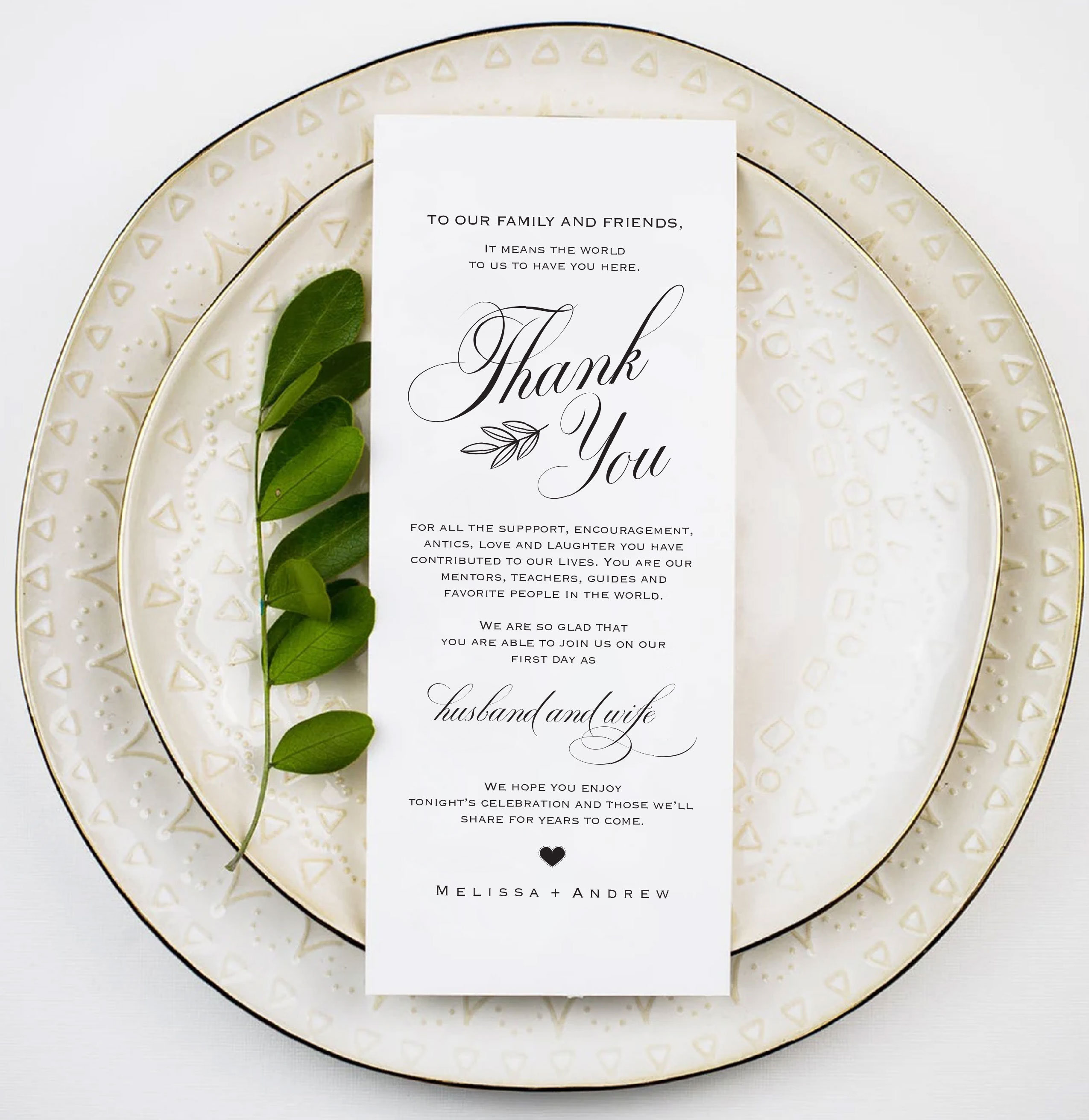 Formal Place Setting Template