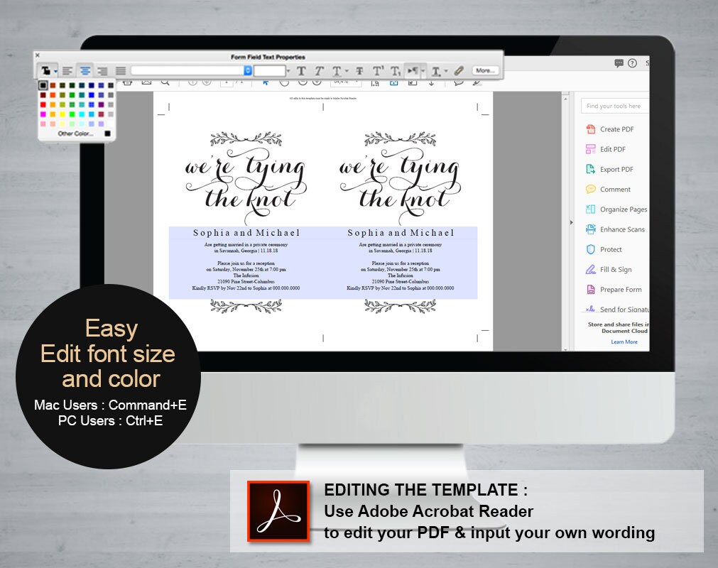 Rustic Wedding Invitation Template Wedding Invitation - Etsy