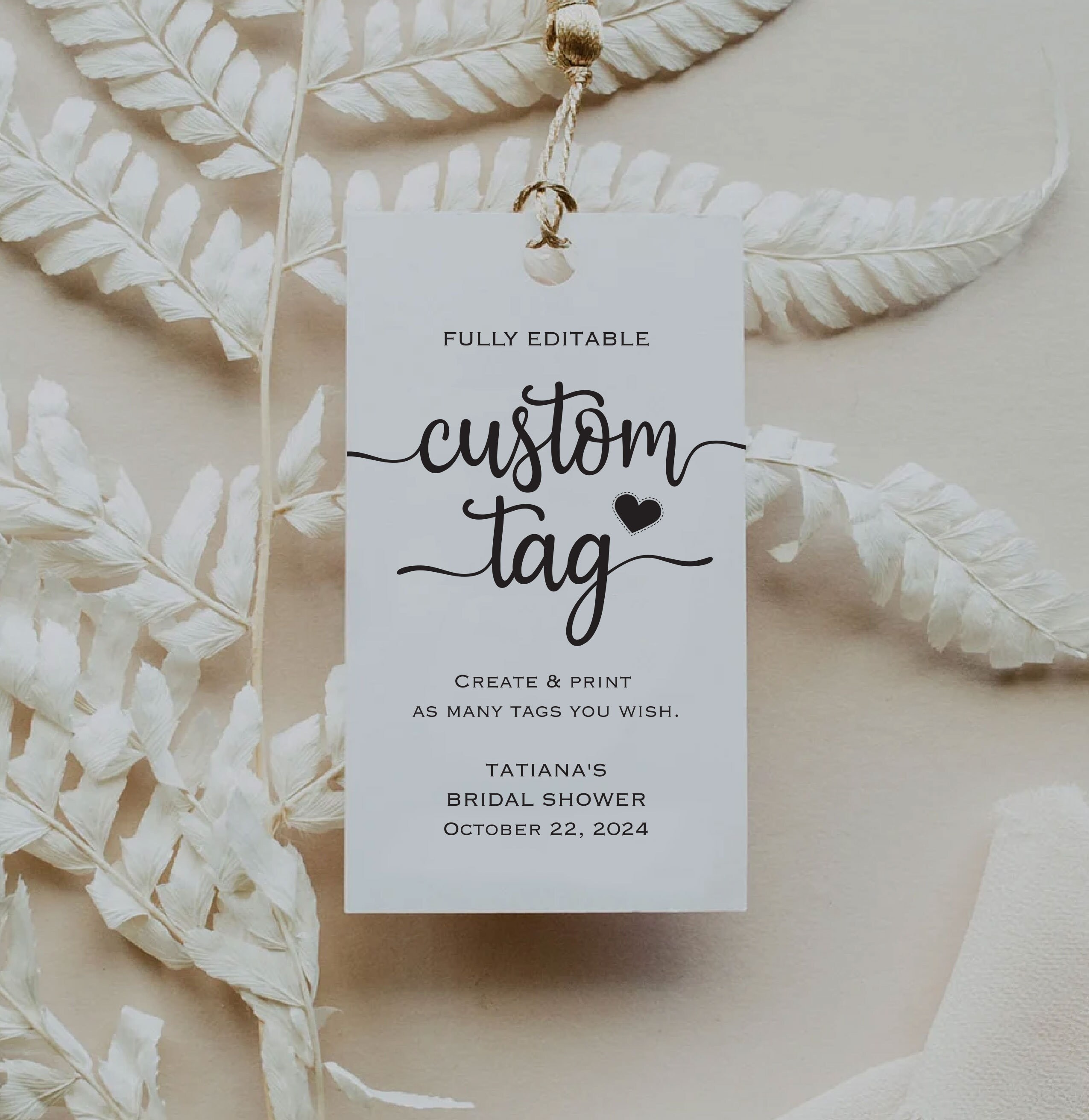 Thank You Tag Editable Tags Instant Download Calligraphy - Etsy