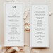 Elegant Wedding Program Template, Monogram & Border, Wedding Ceremony ...