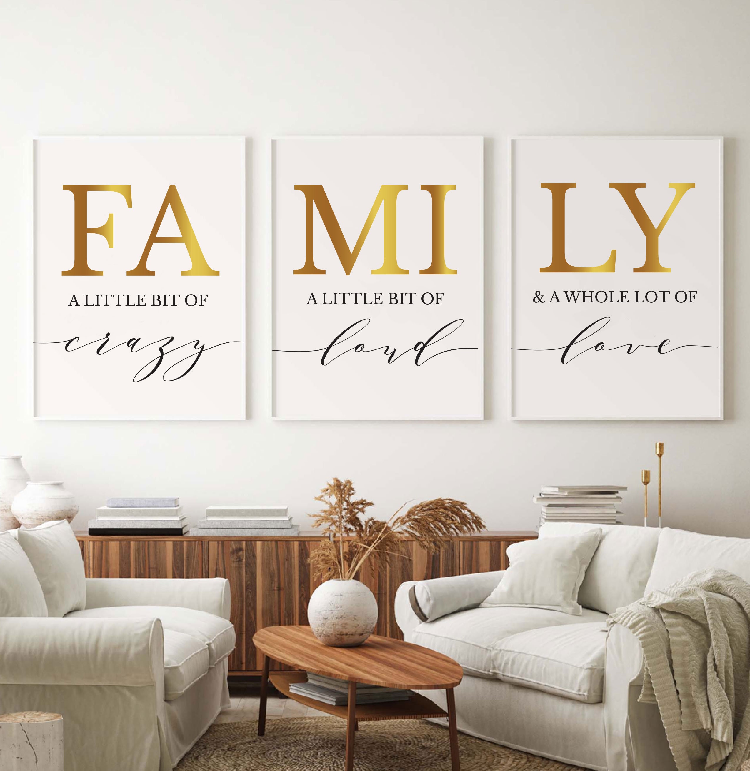 Family a Little Bit of Crazy Print Set of 3 Prints Family - Etsy