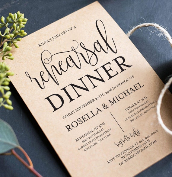 Downloadable Dinner Invitations