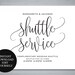 Shuttle Service Sign, Printable Complimentary Shuttle Service Template ...