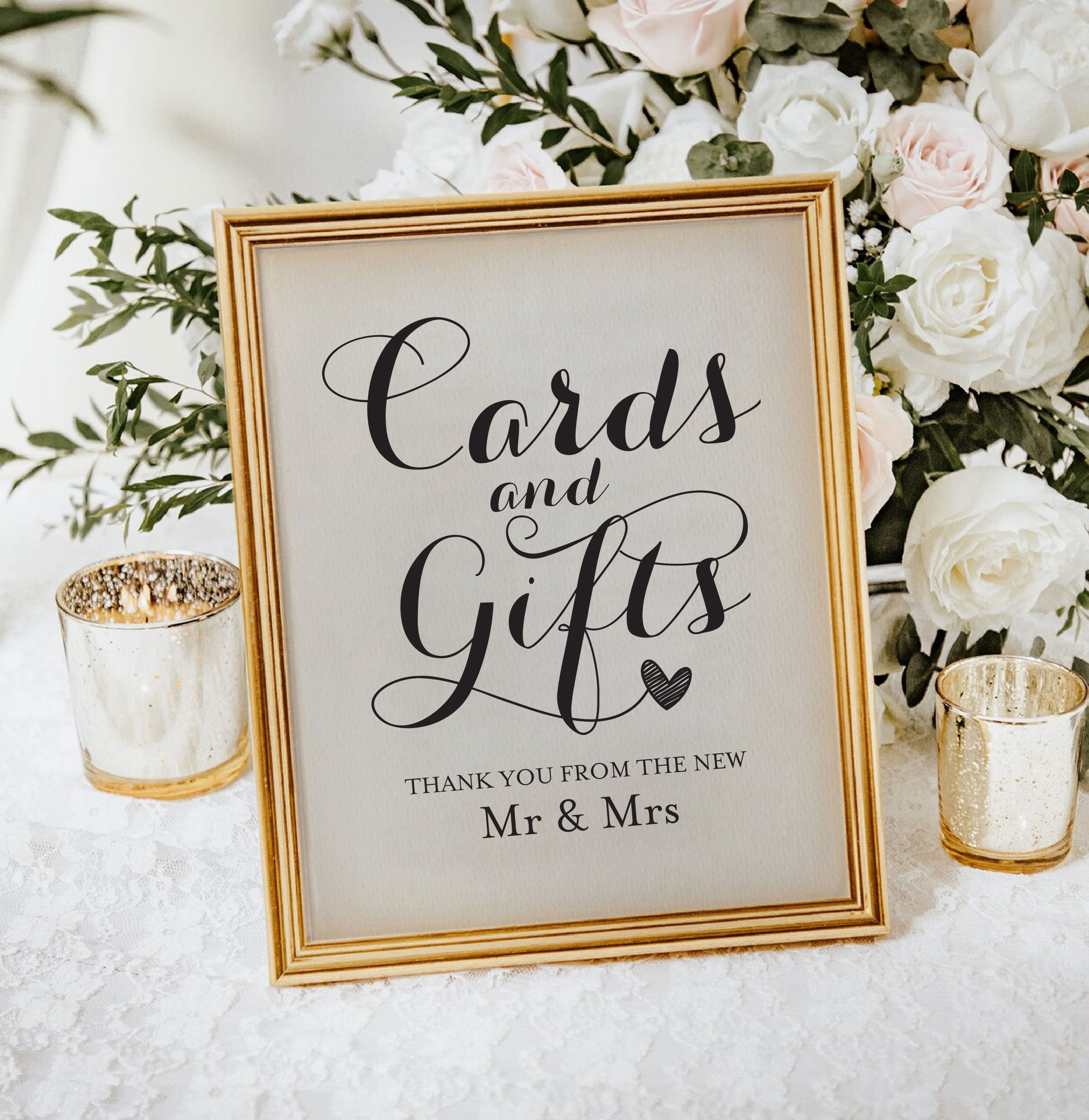 Classic Cards and Gifts Sign Template Table Sign 8x10 5x7 - Etsy