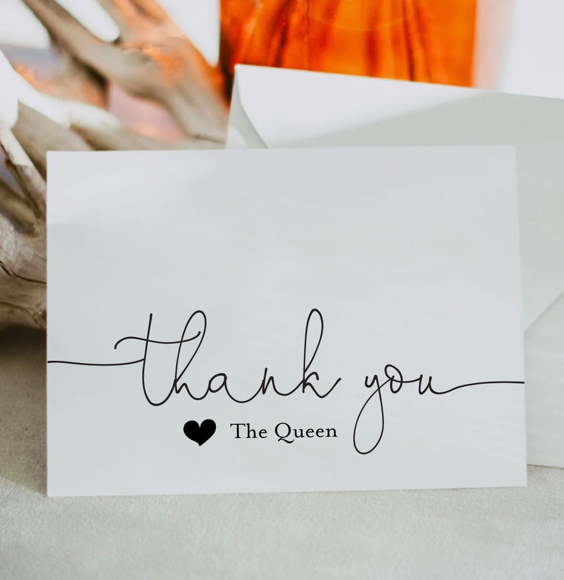 Thank You Card Template Script Thank You Card Printable - Etsy