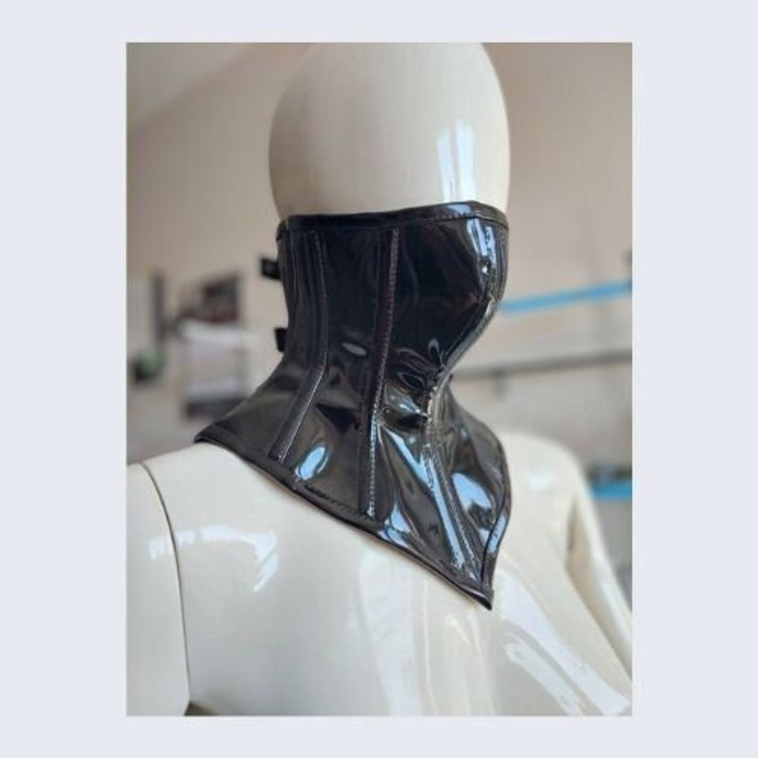 Wetlook Vinyl PVC Neck Posture Collar Corset Vegan Pvc Synthetic ...