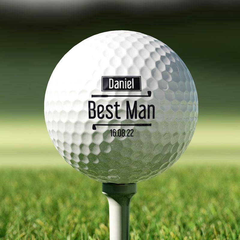 Personalised Best Man Golf Ball Groomsman Wedding Party | Etsy UK