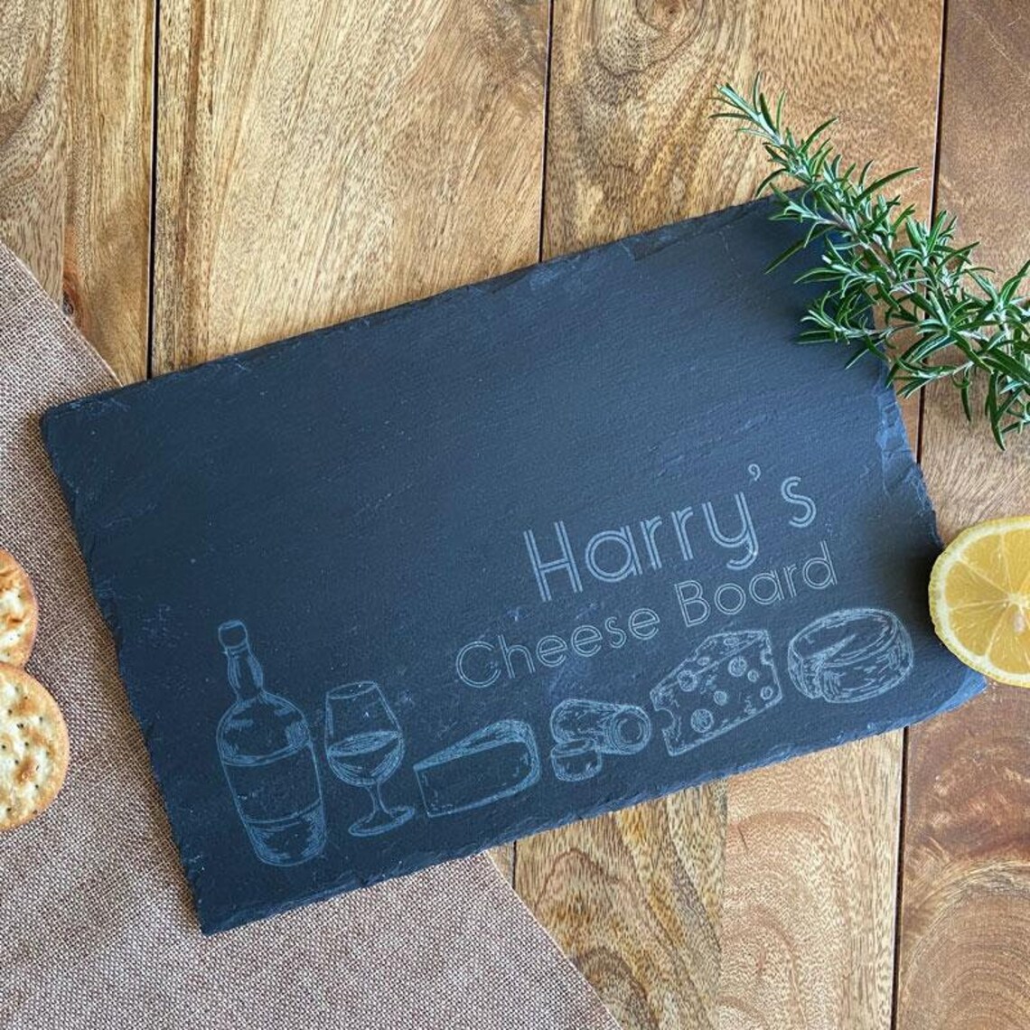 Personalised Rectangle Slate Cheese Board - Etsy