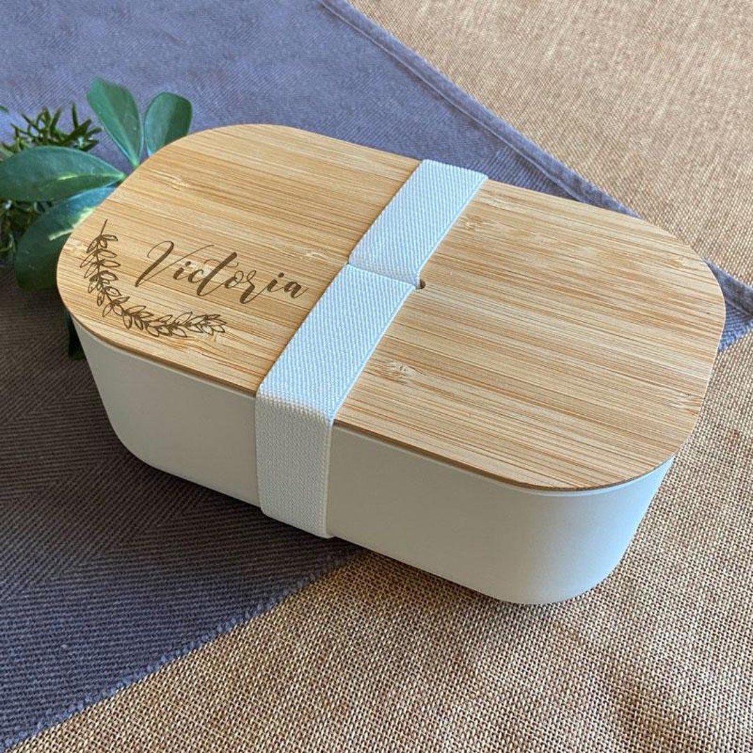 Personalised Engraved Bamboo Lunch Box Eco Friendly - Etsy UK