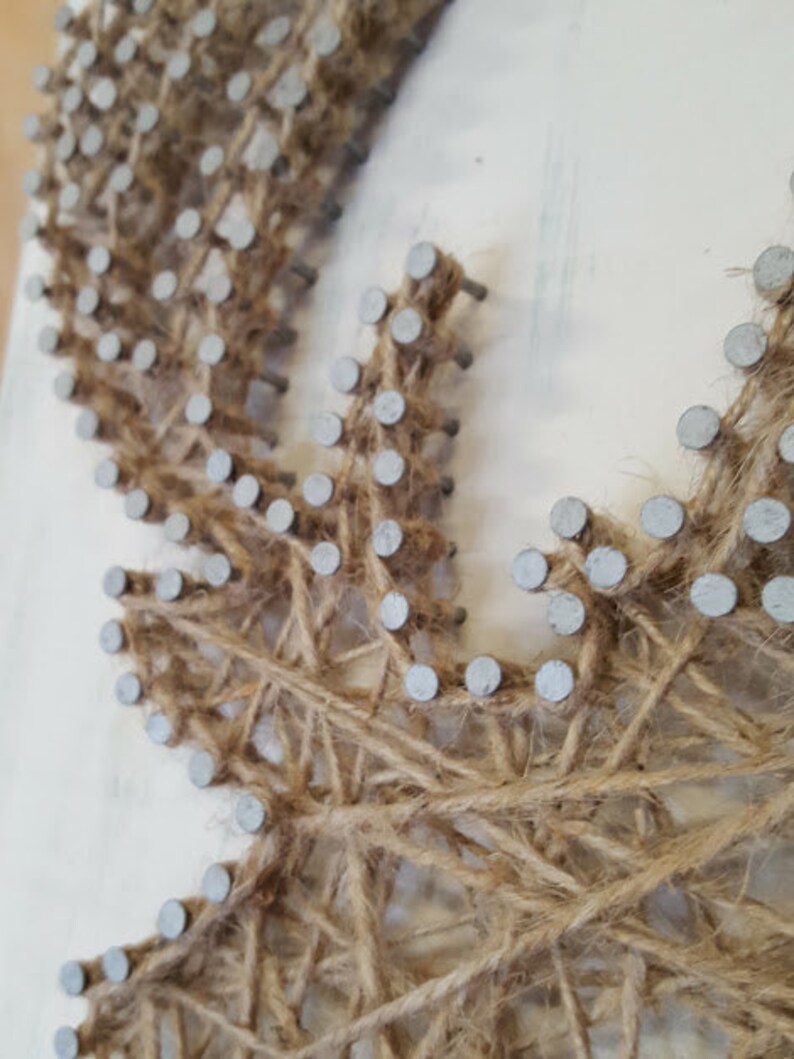 Deer Head - Jute String Art on Wood - Etsy