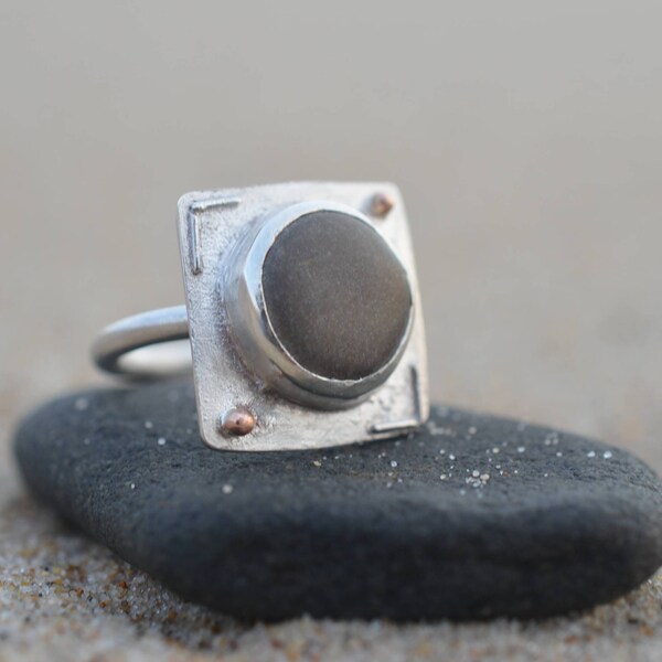 Beach Pebble Ring - Etsy