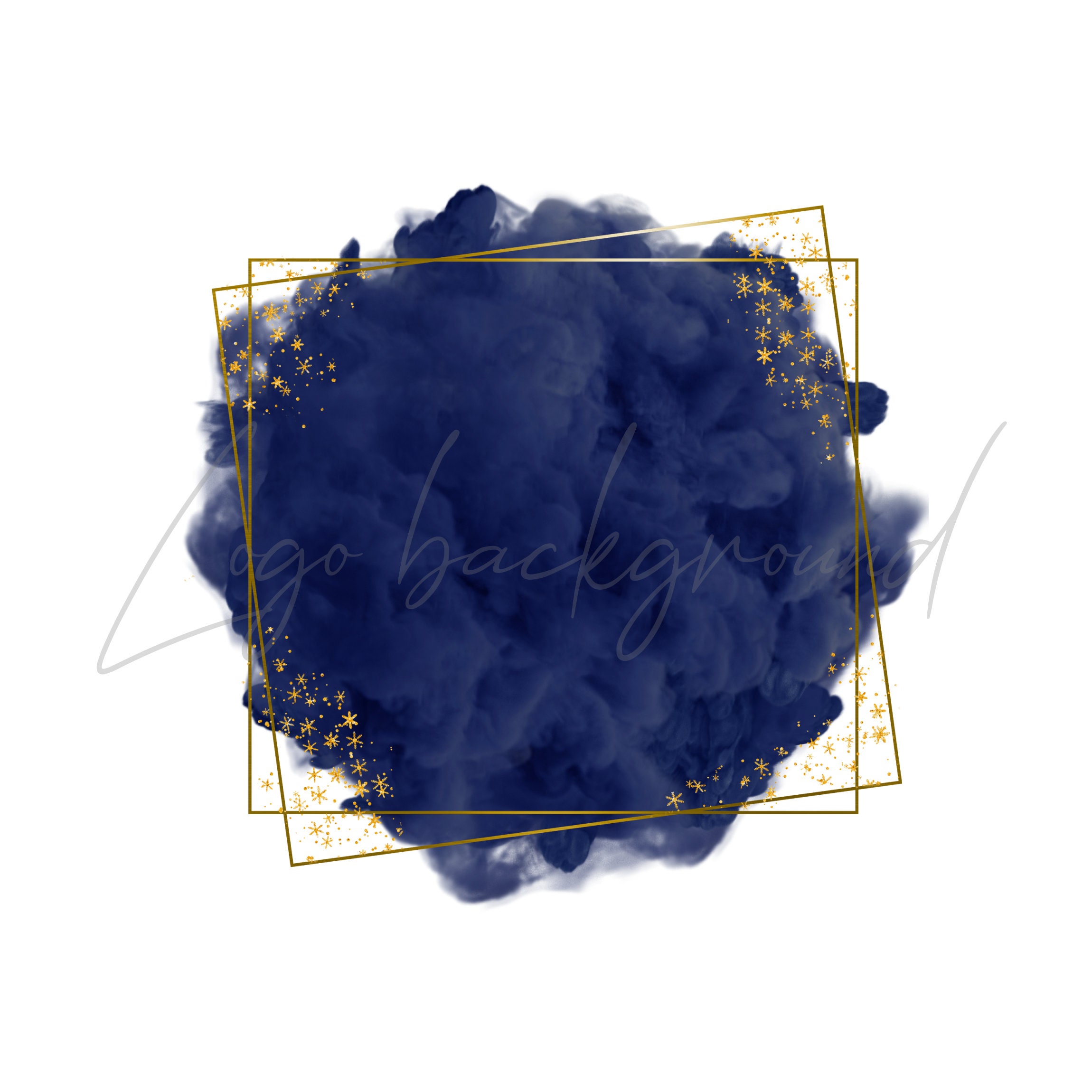 Dark Blue Watercolor Background