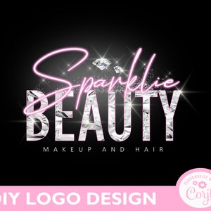 Pink Neon Logo Pink Diamonds Logo Diamond Logo Design Chic - Etsy