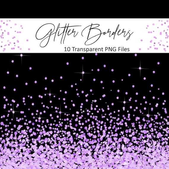 Purple Confetti Purple Border Purple Sparkles Purple - Etsy
