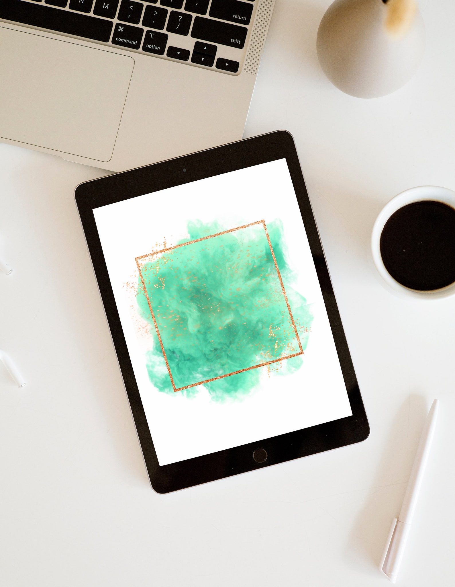 Aqua Logo Background Aqua Logo Element Aqua Watercolor - Etsy