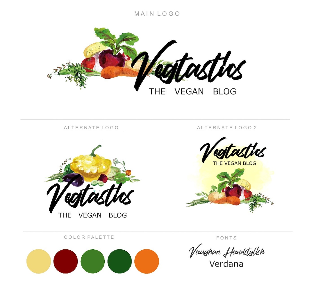 Vegetable Logo, Veggie Logo, Veggie Logo Kit, Vegetables, Food Logo ...