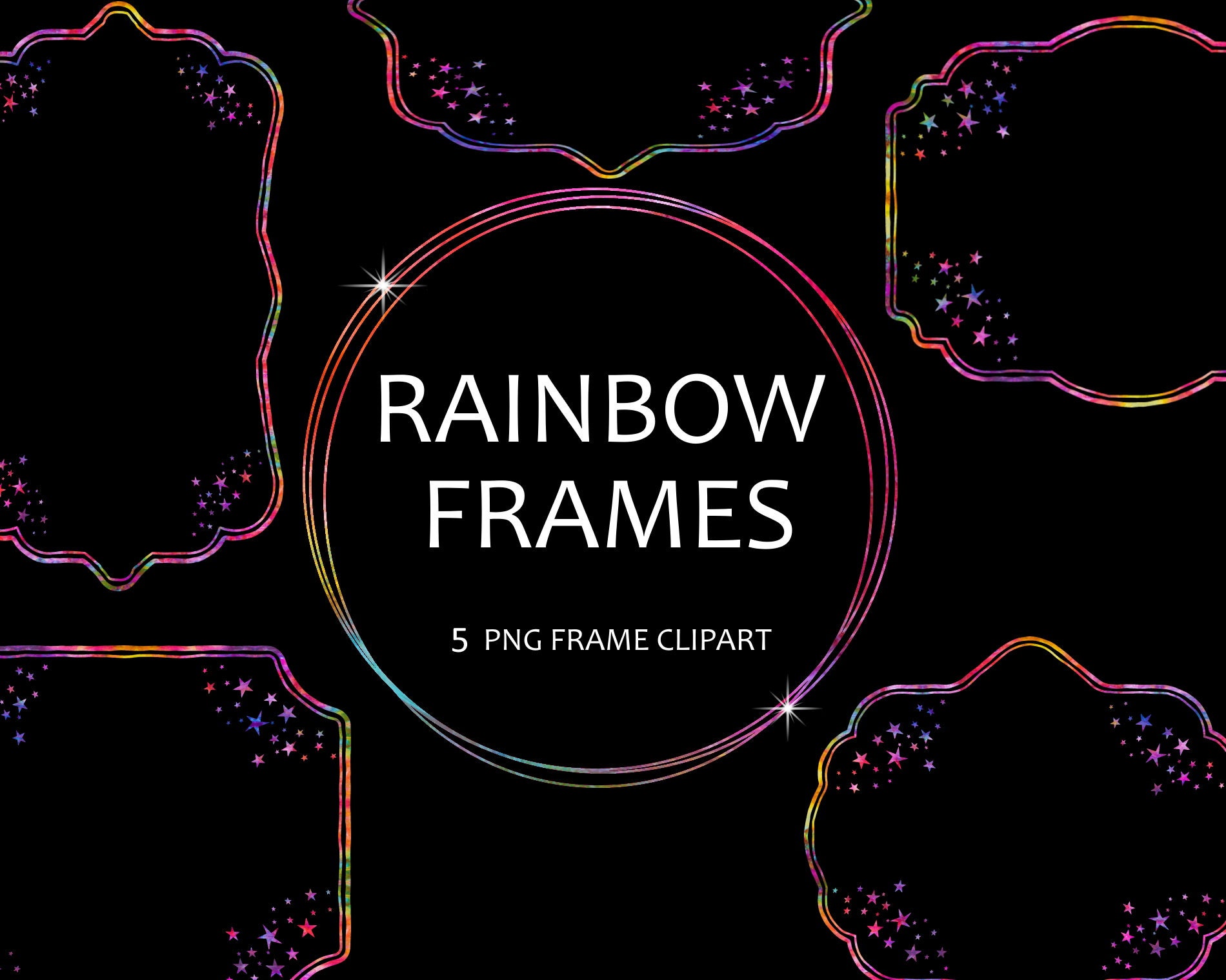 Rainbow Borders And Frames
