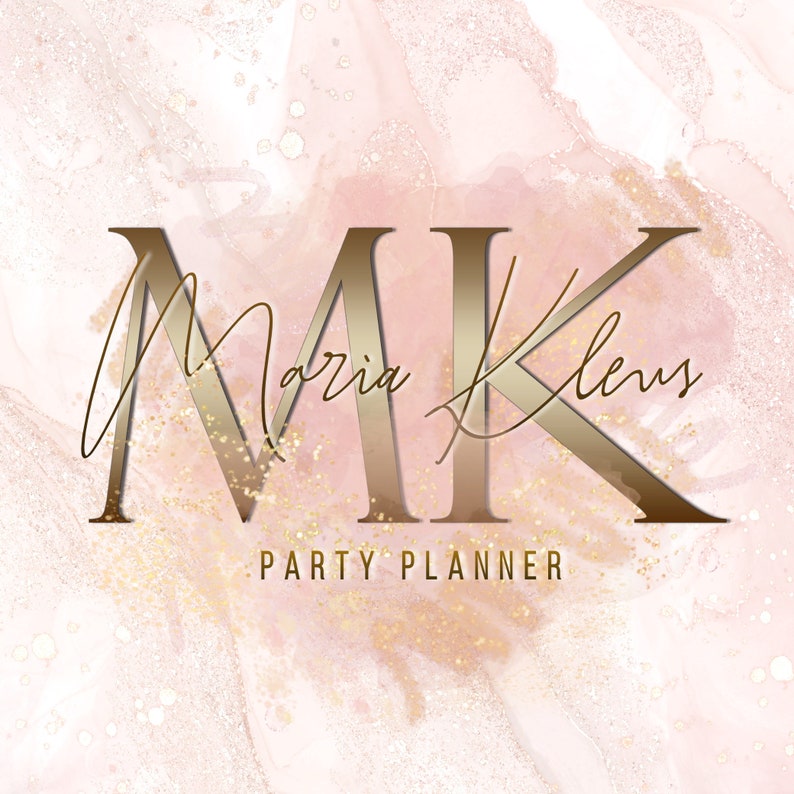 Watercolor Letter Logo Initials Logo Pink Smoke Logo Pink - Etsy