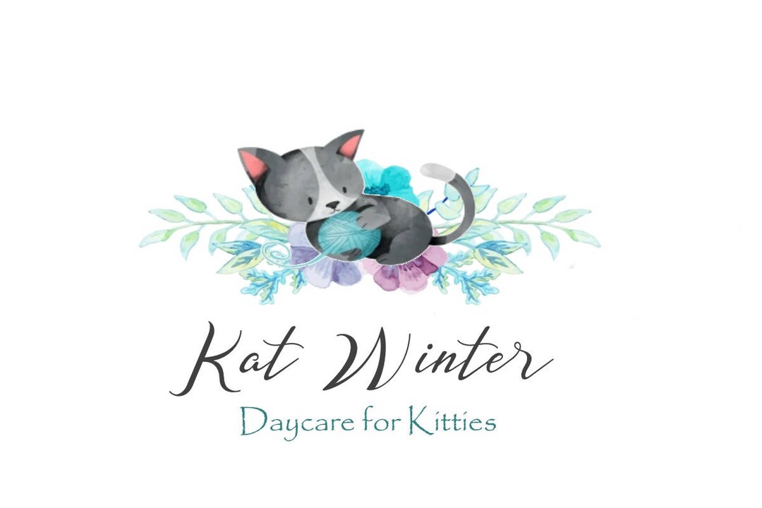 Cat Logo / Kitten Logo / Kitty Logo / Feline Logo / Pet Logo / - Etsy
