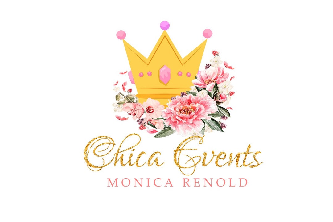 Princess Logo, Crown Logo, Floral Logo, Queen Logo, Reina Logo ...