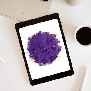 Purple Circle Logo Logo Background Purple Circle Smoke - Etsy