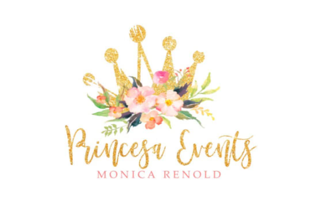 Princess Logo Floral Crown Crown Logo Tiara Logo Event - Etsy