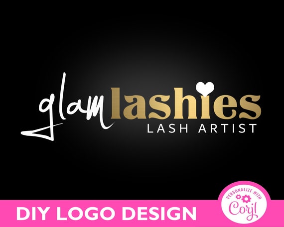 DIY Logo Design White Gold Logo Business Logo Premade Logo - Etsy