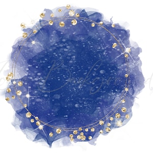 Blue Logo Background Navy Blue Logo Navy Blue Watercolor - Etsy