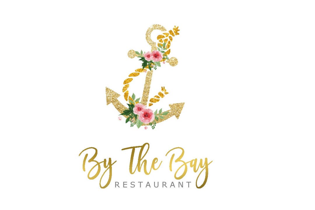 Gold Anchor Logo / Fancy Anchor / Gold Writing / Calligraphy - Etsy