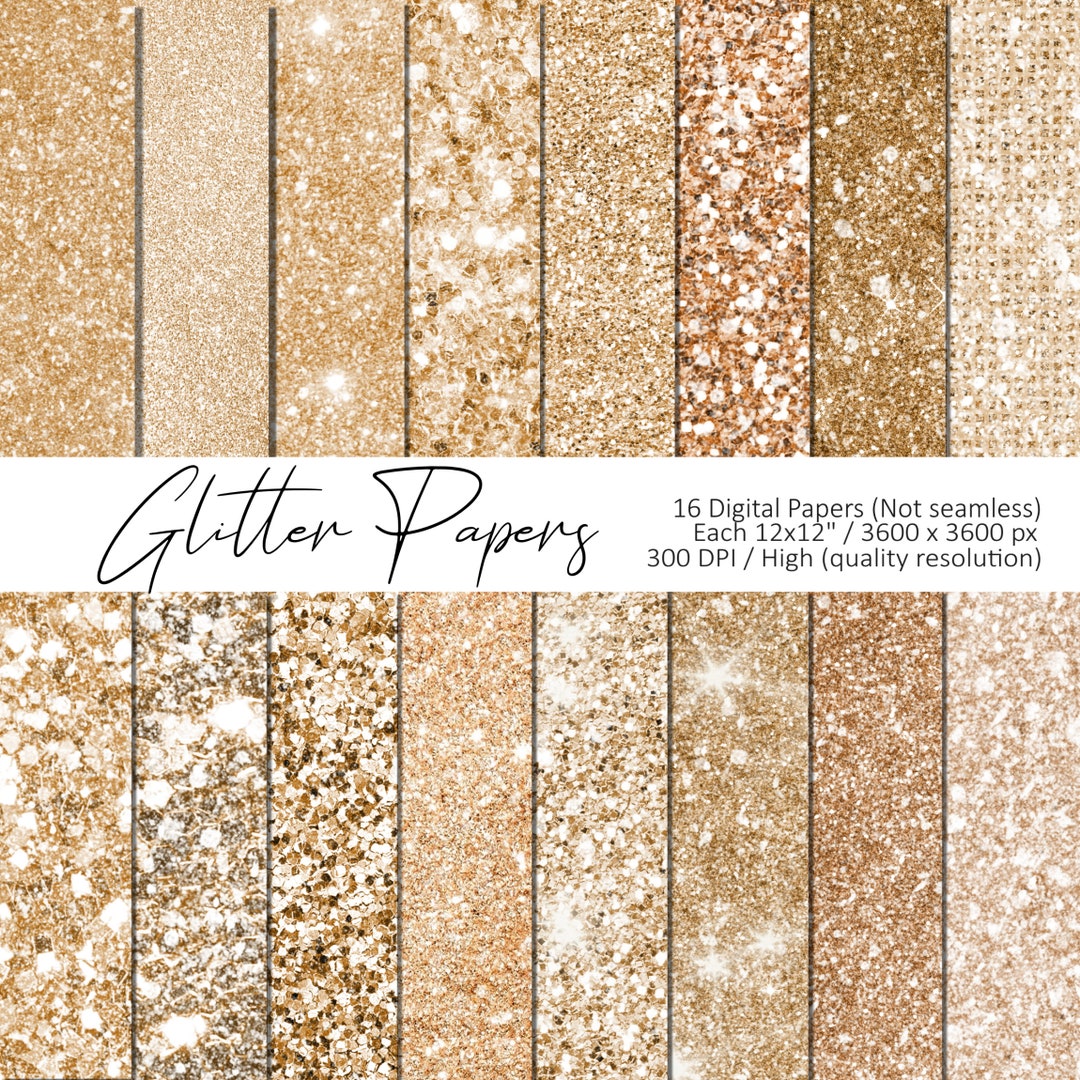 Digital Glitter Paper Glitter Wallpapers Gold Paper Pack - Etsy