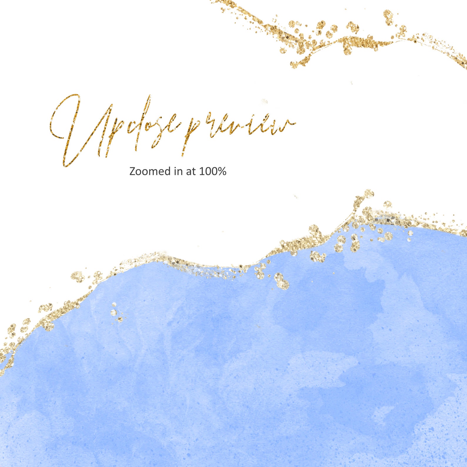 Blue Edges Clipart Blue Borders Border Clipart Blue Glam - Etsy