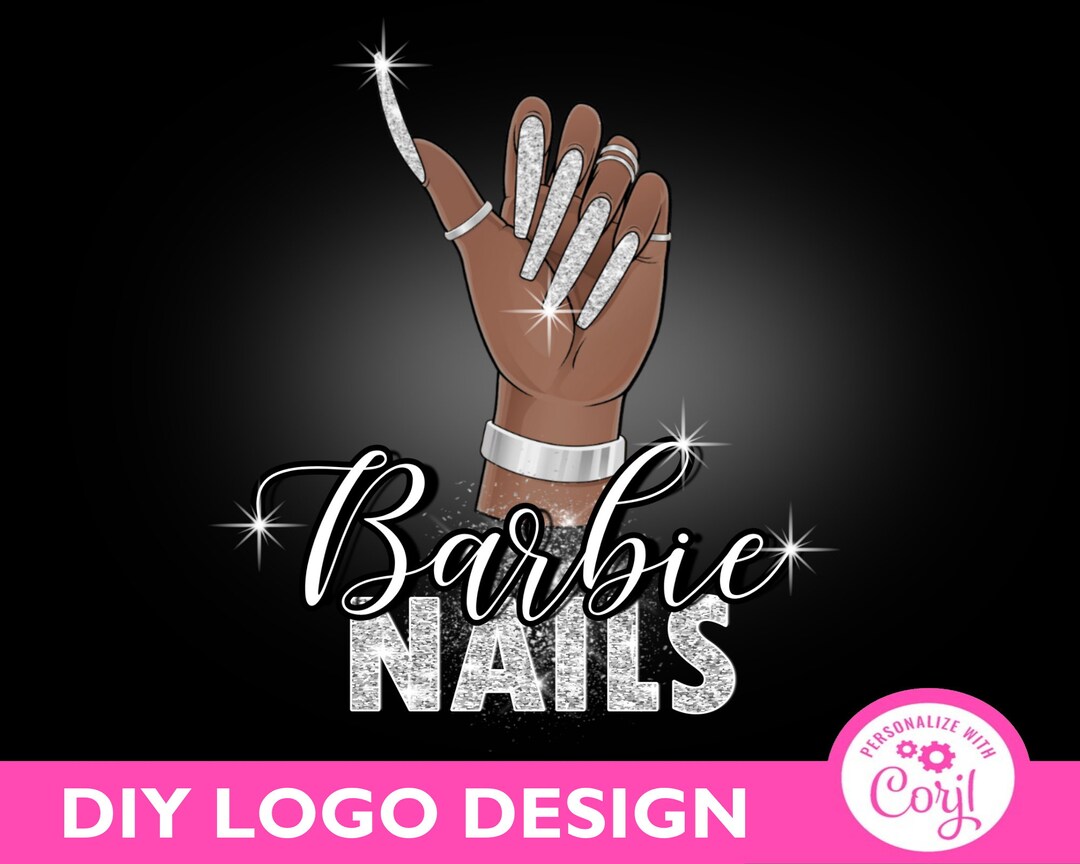 Silver Nails Logo, Manicure Logo, Hand Logo, Beauty Logo, Nail Salon ...