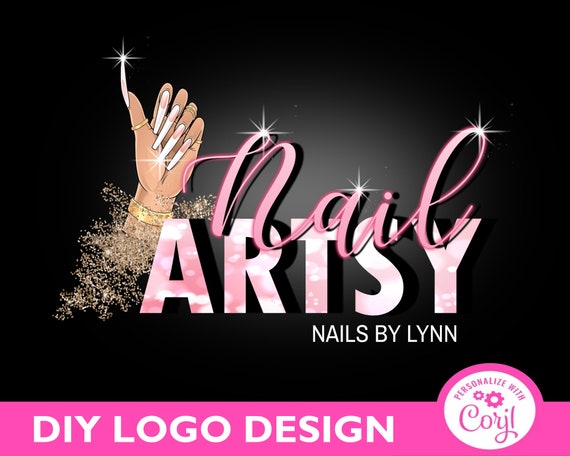 DIY Nail Logo Premade Nails Logo Manicure Logo Nail Artist | Etsy