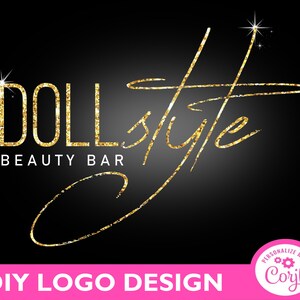 DIY Logo Design, Gold Logo Design, DIY Gold Logo, Editable Template ...