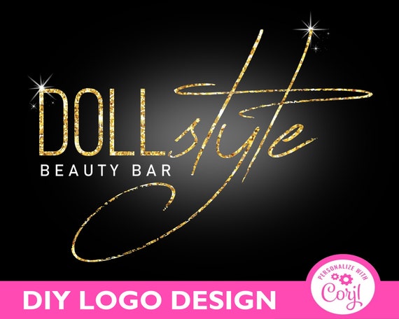 DIY Logo Design Gold Logo Design DIY Gold Logo Editable - Etsy