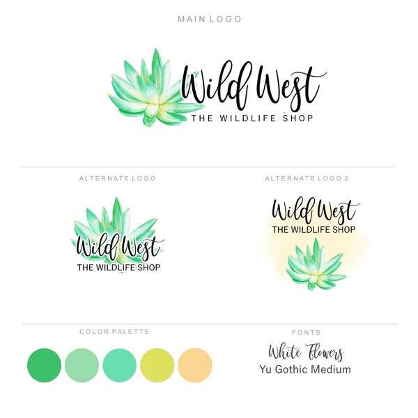 Cactus Flowers Logo - Etsy