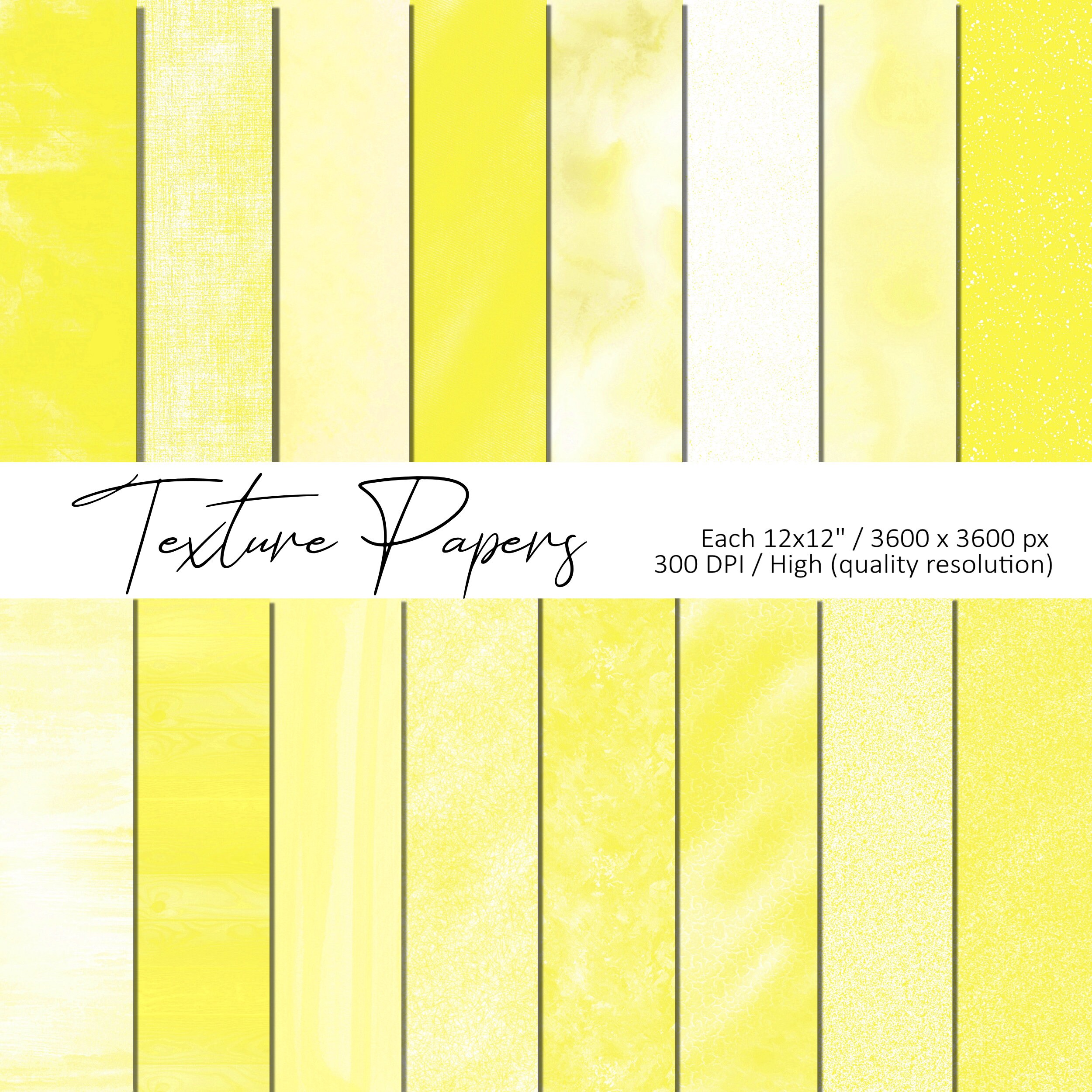 Neon Yellow Paper Yellow Paper Pack Digital Yellow Paper - Etsy