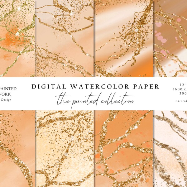Gold Digital Papers - Etsy