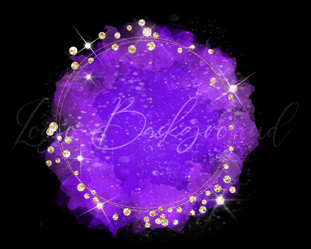 Purple Logo Background, Purple Logo, Violet Watercolor, Sparkles, Gold ...