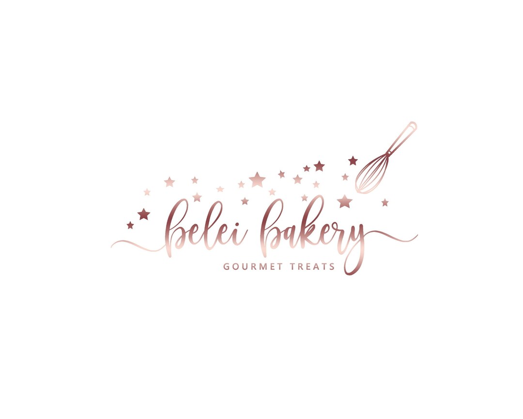 Rose Gold Logo, Whisk Logo, Whisking Logo, Stir Logo Design, Stirring ...