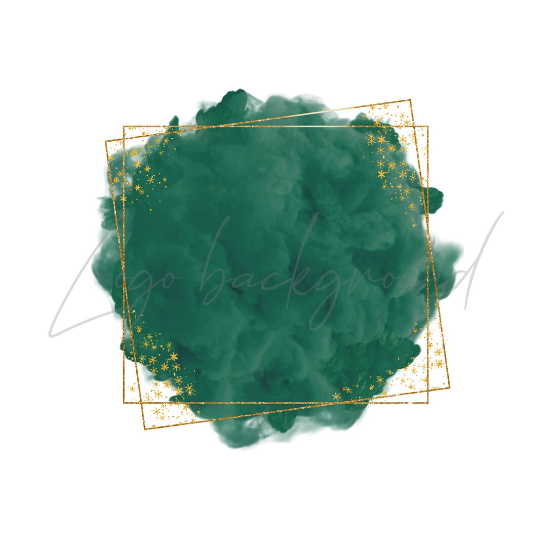 Emerald Watercolor, Logo Background, Green Logo Png, Commercial Clipart ...