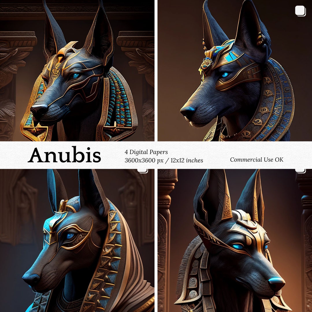 Anubis Paper Anubis Illustration Anubis Painting Digital - Etsy