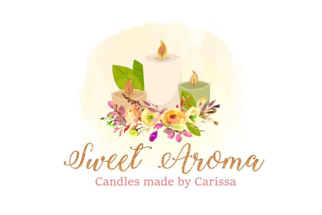 Candle Logo Candles Logo Design Aromatherapy Floral Logo - Etsy